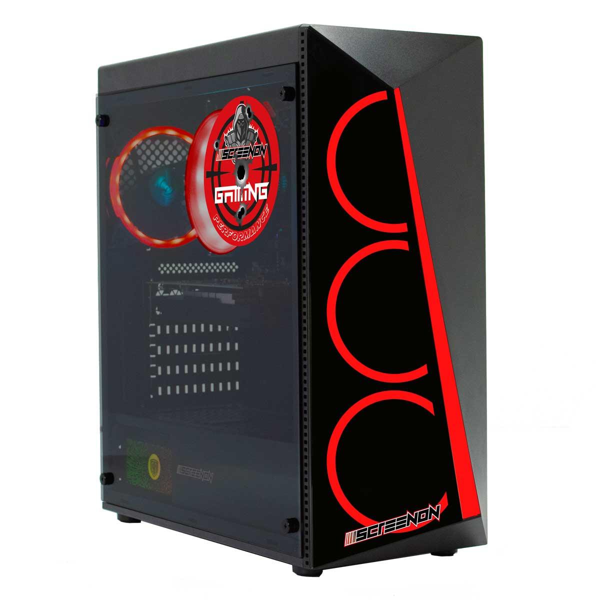 ScreenON - Allround Game Computer Red - Ryzen 5 - RTX 3050 - 16GB - 51